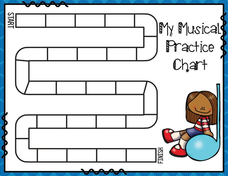 My Musical Practice Chart | Sticker Chart for Young Musicians Set 3 - Etsy