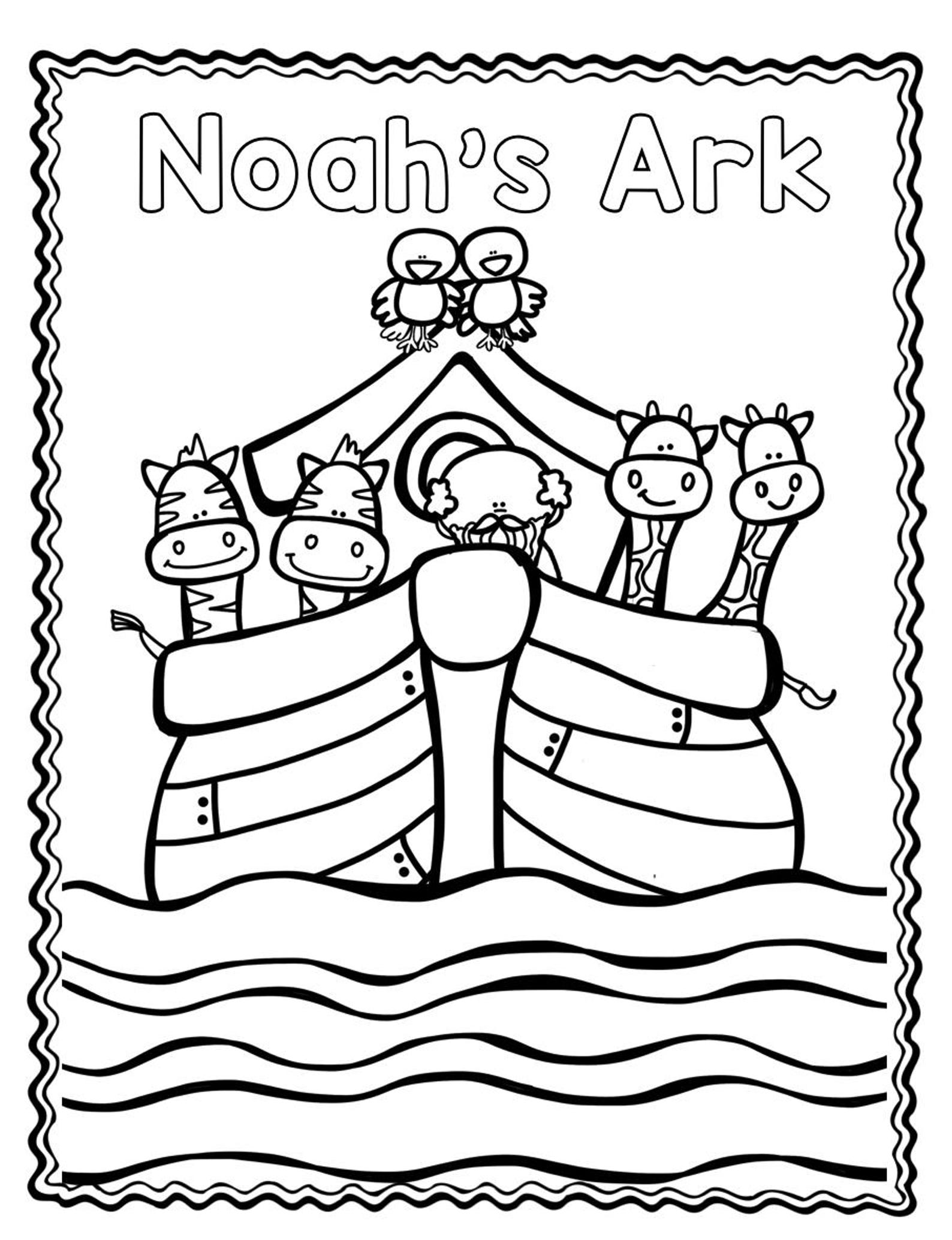 Noah's Ark | Coloring Page | Handwriting | Preschool Bible Lesson - Etsy