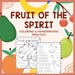 Fruit of the Spirit | Coloring Page | Handwriting | Preschool Bible ...