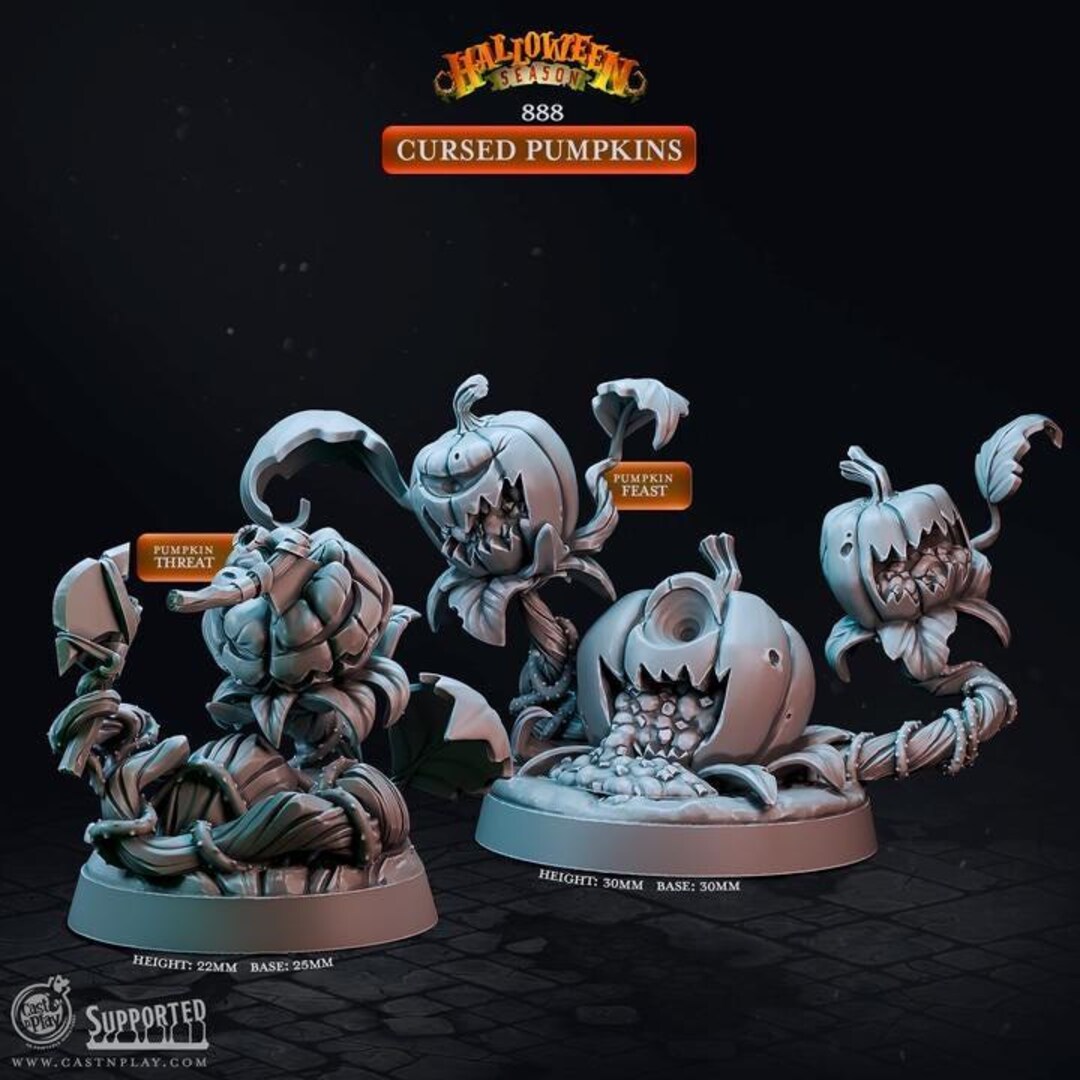 Cursed Pumpkins (halloween Season Collection) by Cast N Play - Resin ...