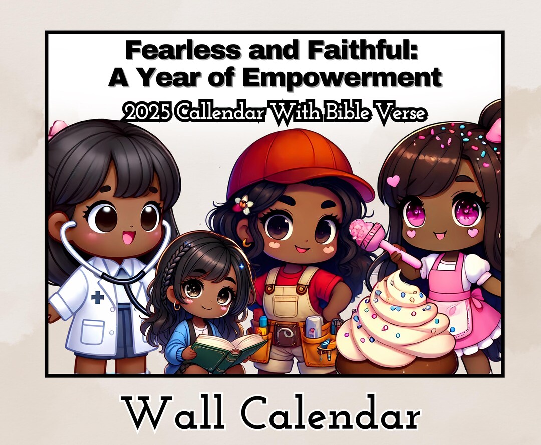 Black Girls Calendar Faith-based Planner, Kids Calendar, Bible Verses ...