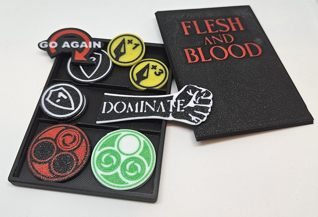 Tokens Flesh and Blood Tcg - Double Sided With Slim Token Case for ...