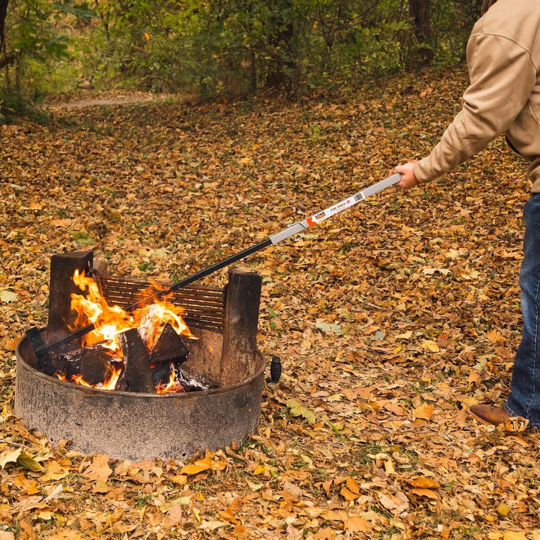 Logsflippin® Fire Poker - 38-68" - Adjustable Campfire & Fireplace Tool ...