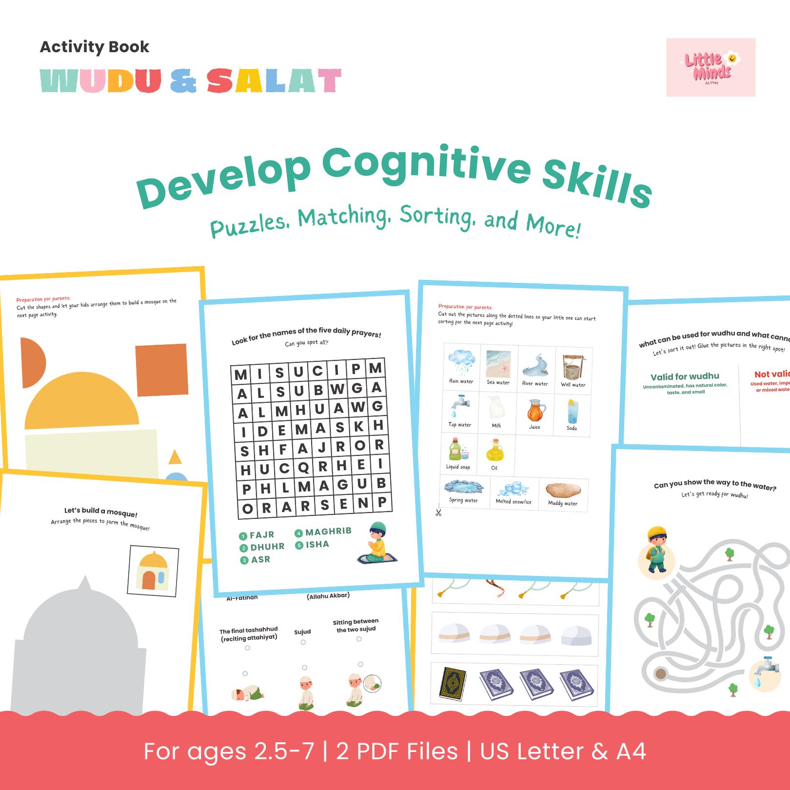 Islamic Printable Wudu & Salat Activity Book, Muslim Kids Busy Book ...