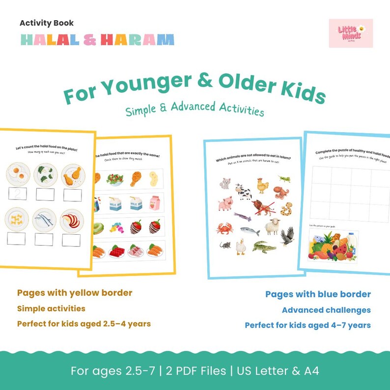 Islamic Printable Halal & Haram Food Activity Book, Muslim Kids Busy ...