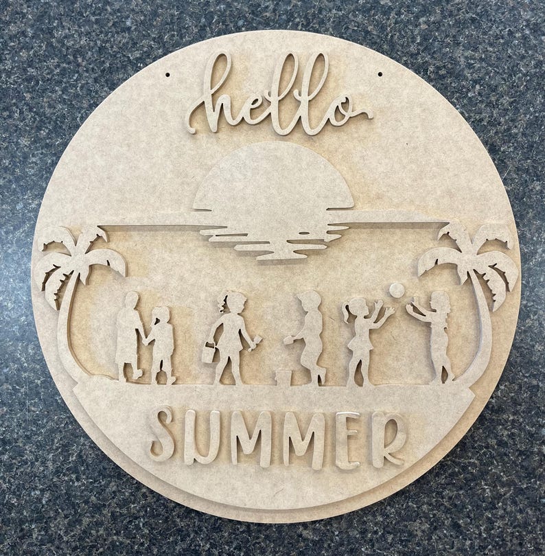 Hello Summer Wall Hanger, Crafts for Painting and Assembling, Fun ...