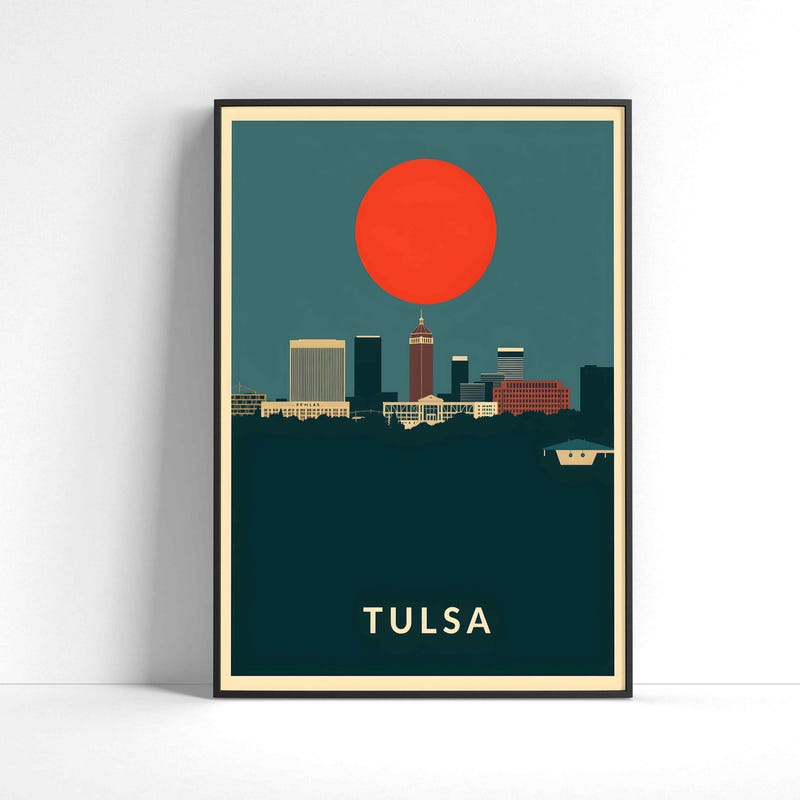 Tulsa Skyline - Etsy