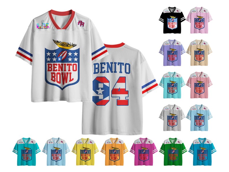 Benito 94 Football Jersey, Buerto Rico Team Jersey,custom Name Benito ...