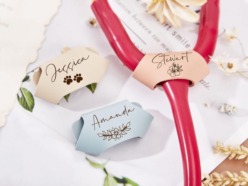 Custom Leather Stethoscope ID Tag,engraved Stethoscope ID Tag ...