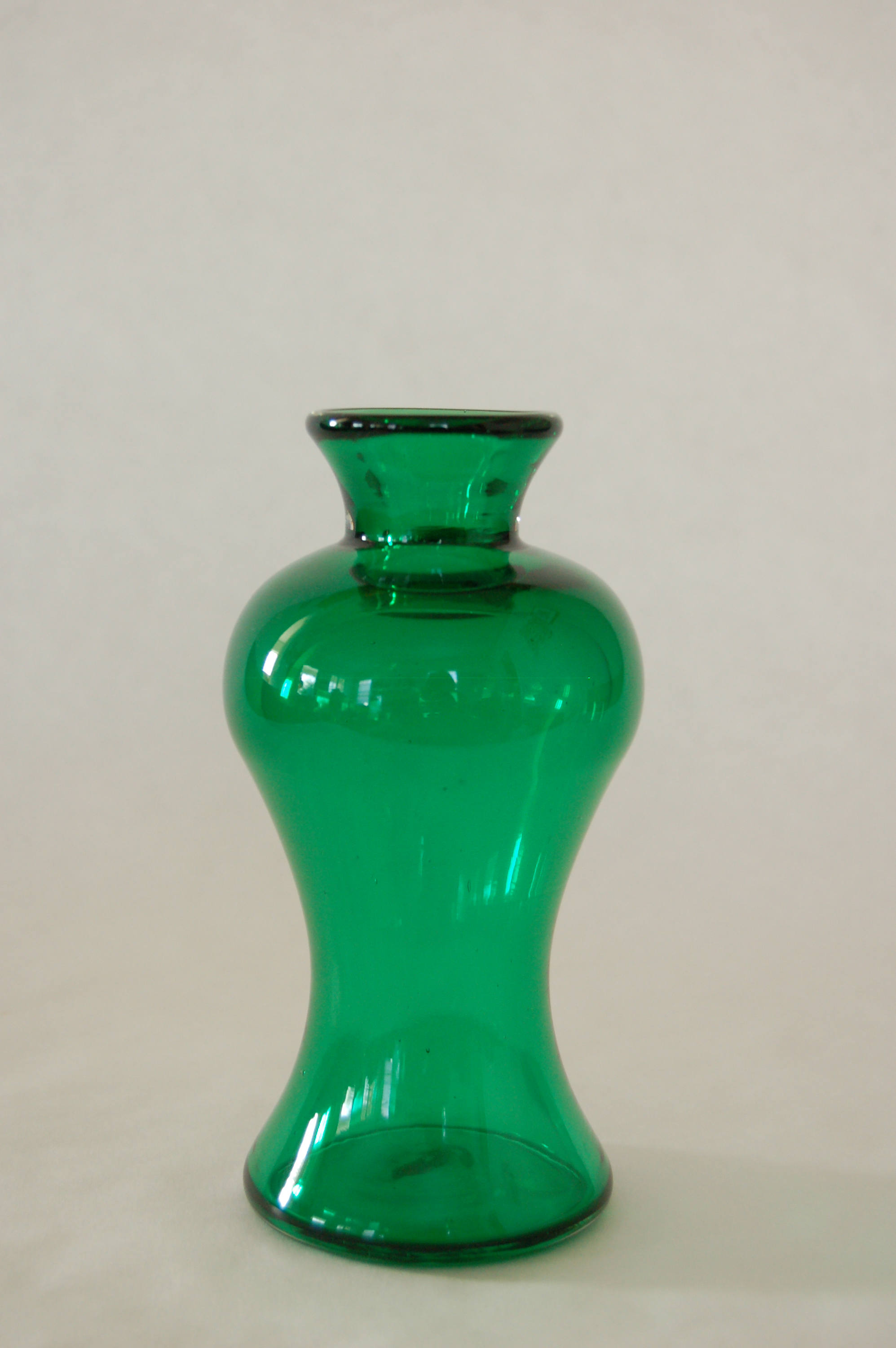 Transparent Green Hand Blown Glass Vase - Etsy