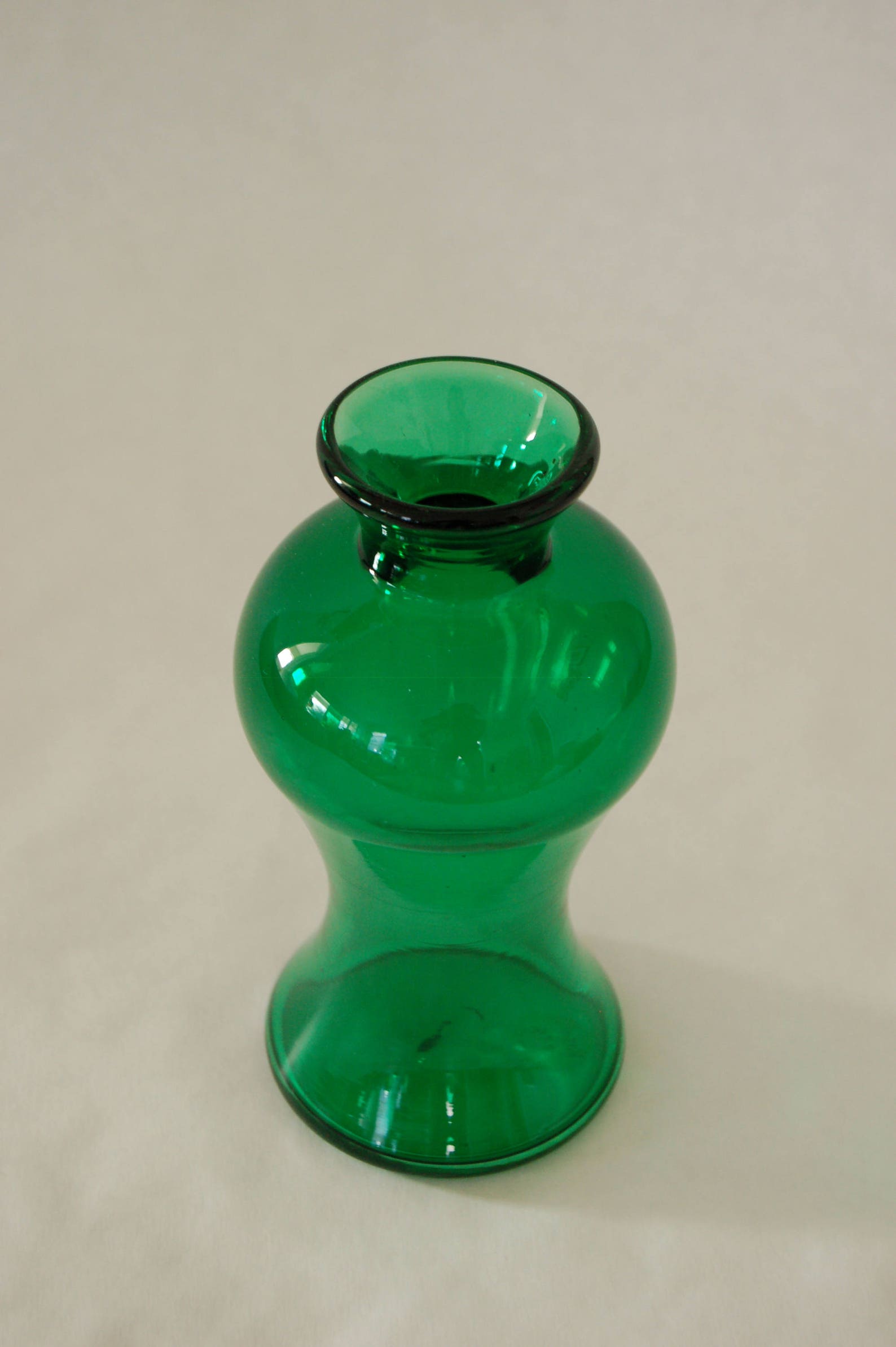 Transparent Green Hand Blown Glass Vase - Etsy