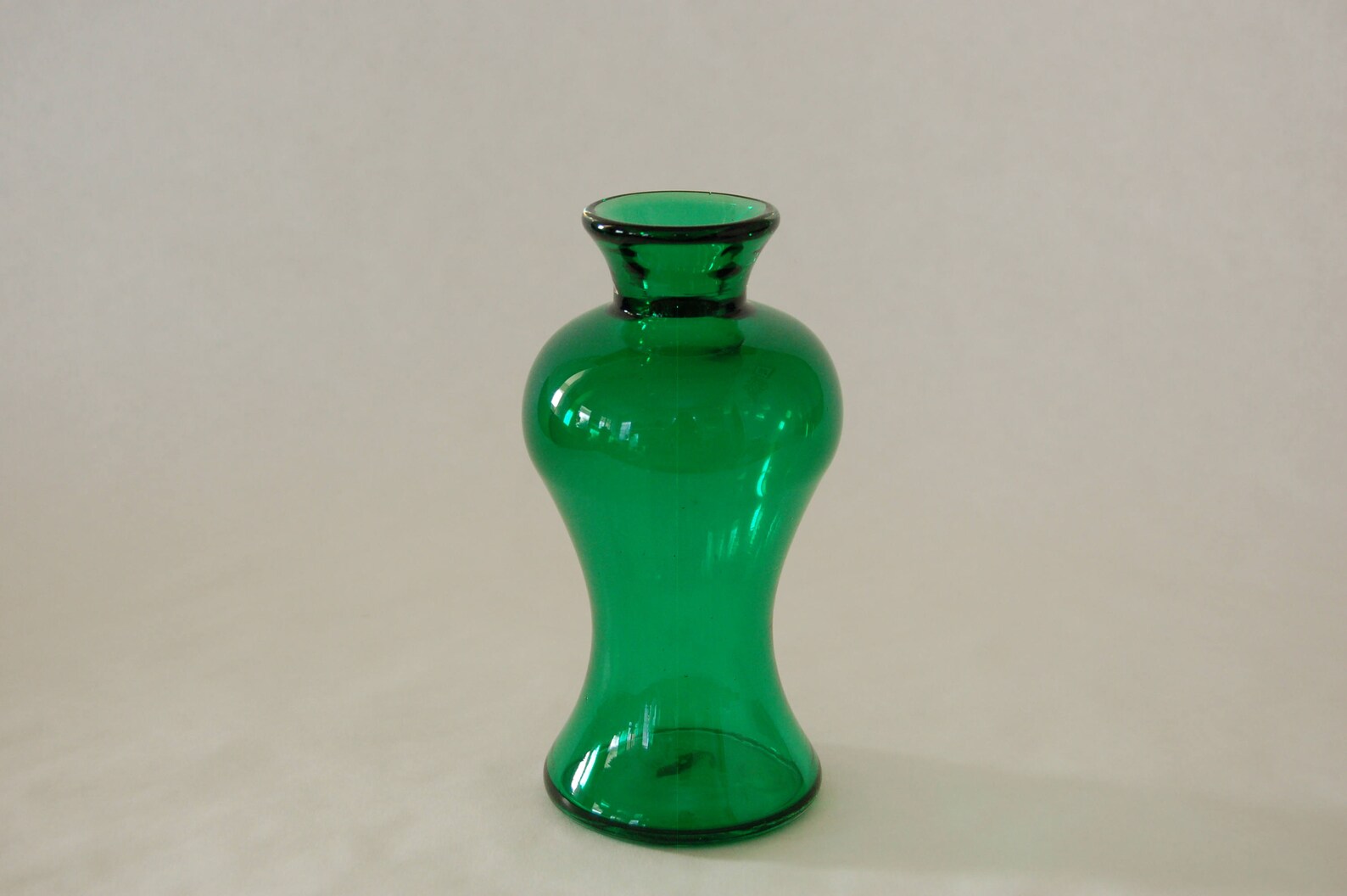 Transparent Green Hand Blown Glass Vase - Etsy