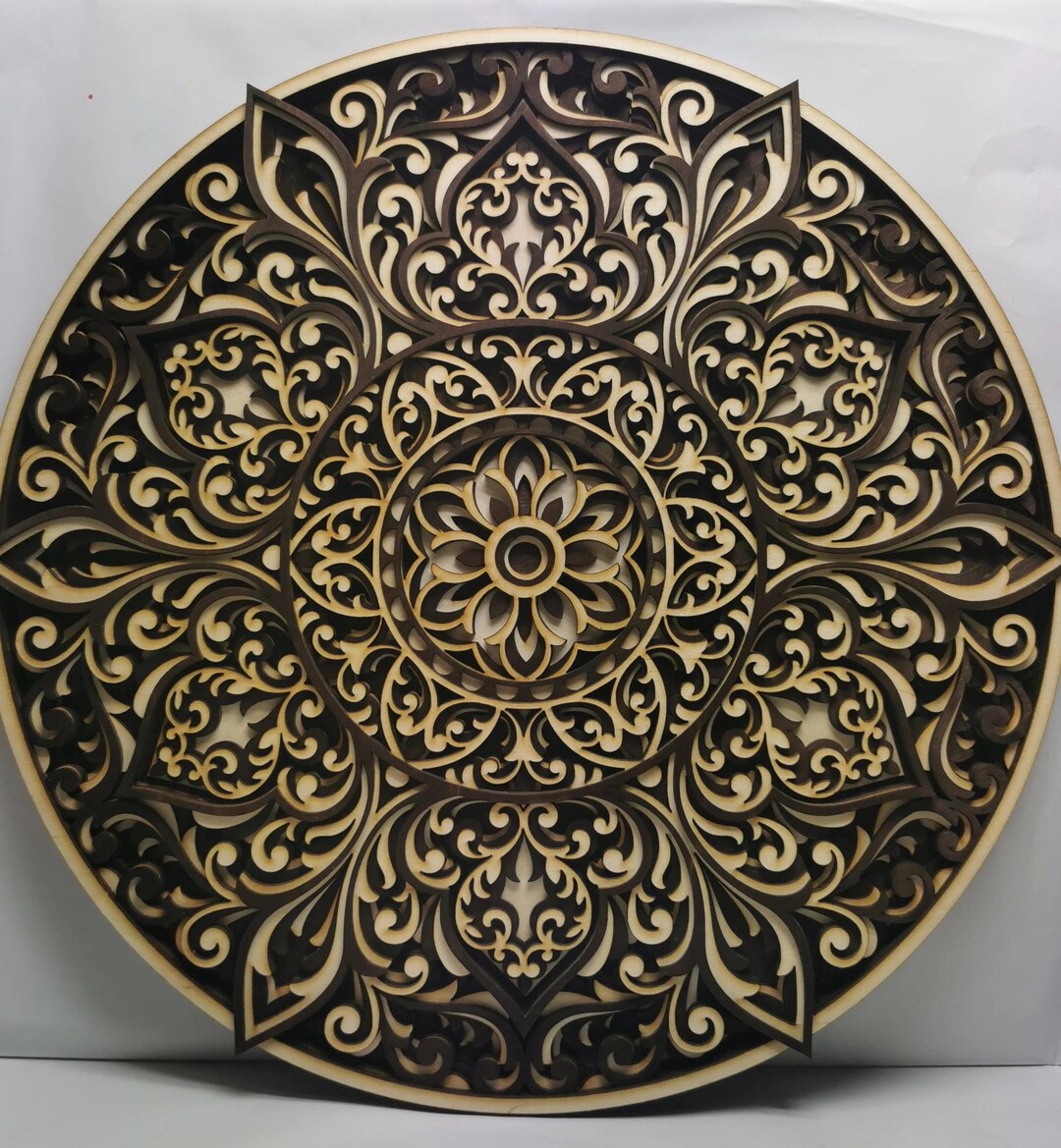 Elegant Multilayer Wooden Mandala Wall Hanging Art - Etsy