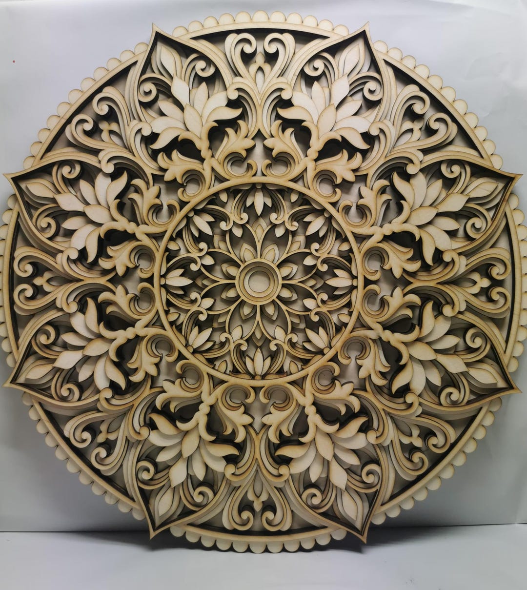 Elegant Multilayer Wooden Mandala Wall Hanging Art - Etsy