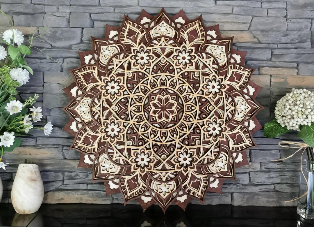 Elegant Multilayer Wooden Mandala Wall Hanging Art - Etsy