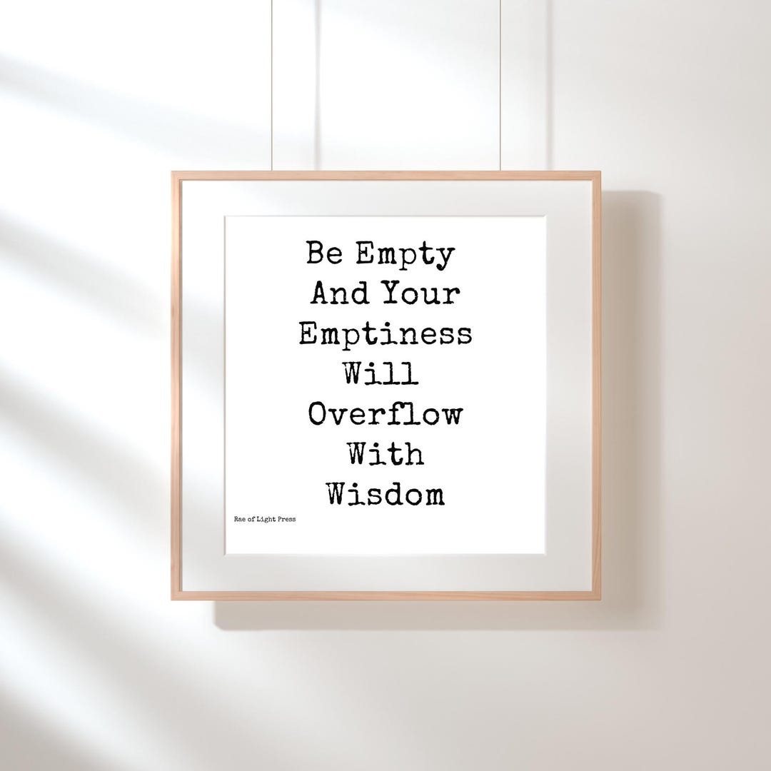Empty Poem, Quote, Office Room Decor, Inspirational Quote, Printable ...