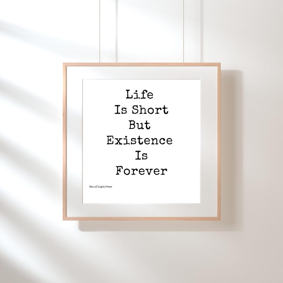 Existence Poem, Quote, Office Room Decor, Inspirational Quote ...