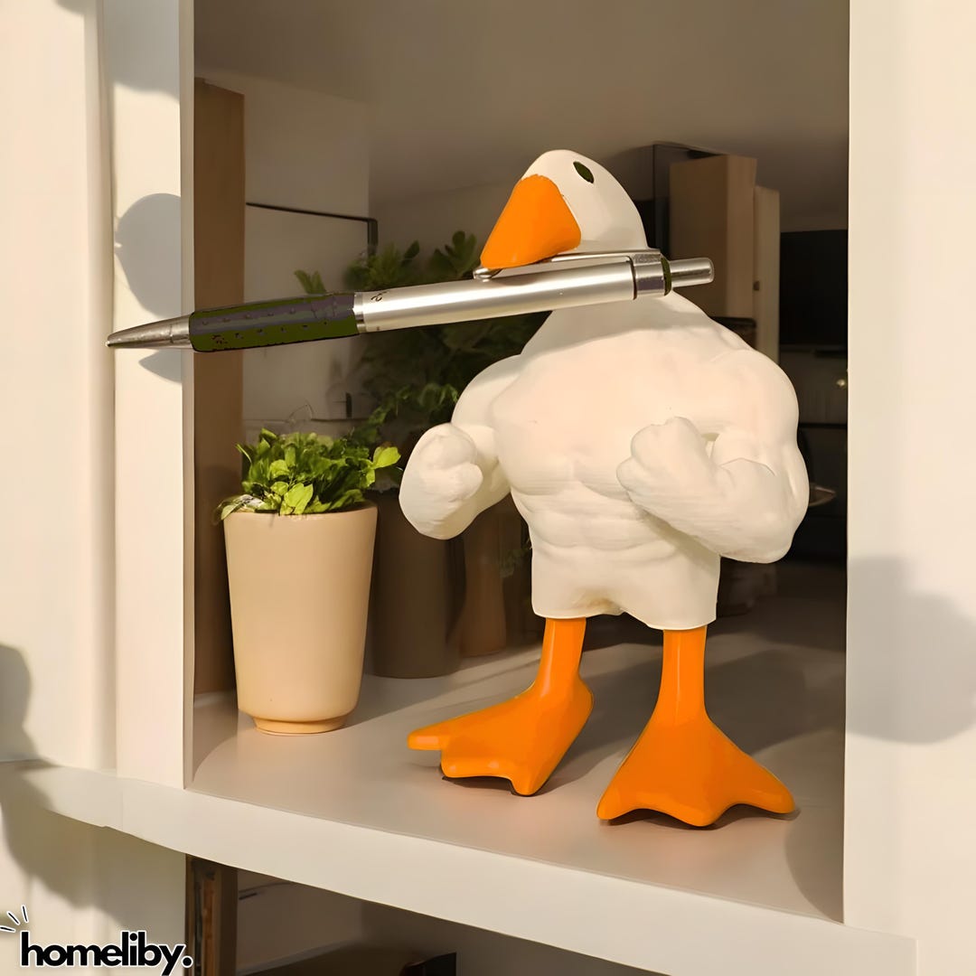 Muscular Duck Key Holder Magnetic, Untitled Goose Figurine, Tool Holder ...