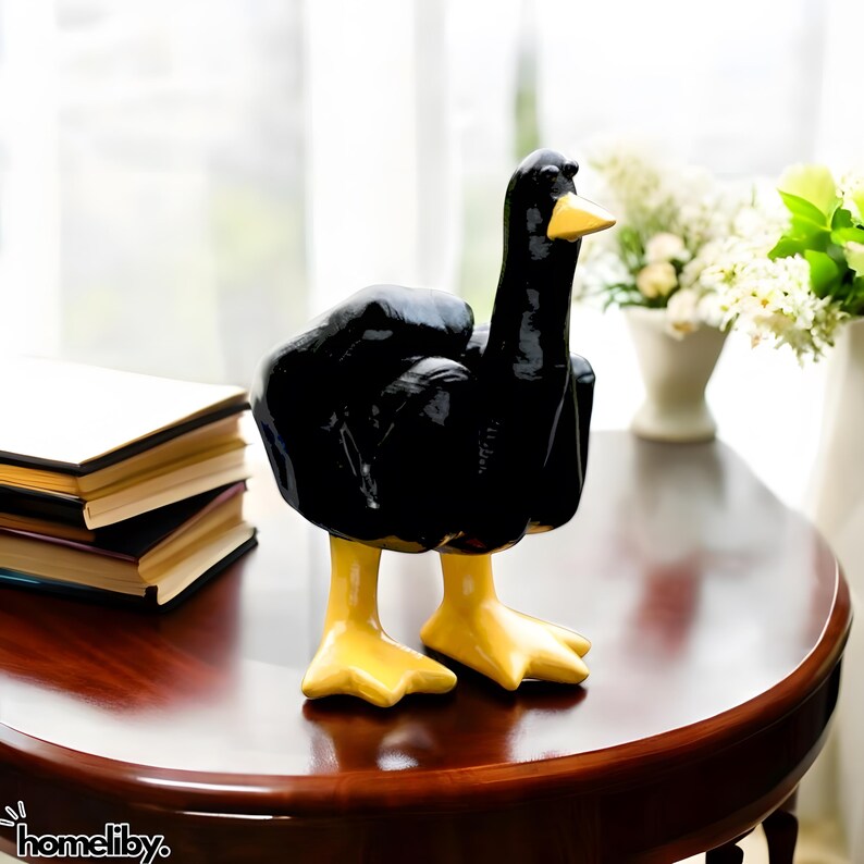 Middle Finger Duck Figurine, Duck You Funny Goose Sculpture, Meme Funny ...