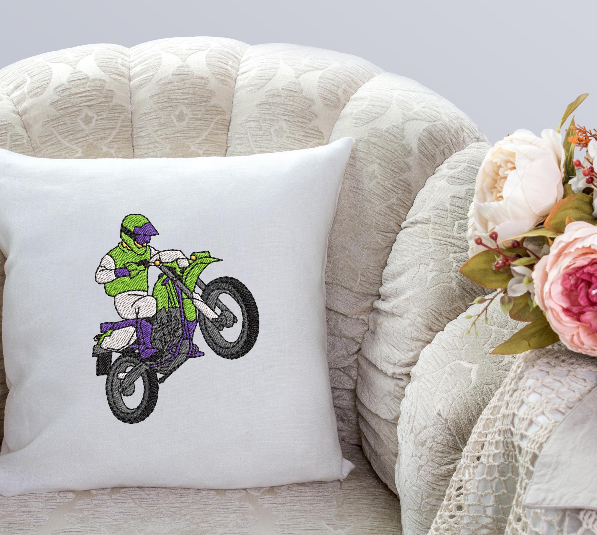 Motorcycle Embroidery Design for Embroidery Machine Instant Download ...
