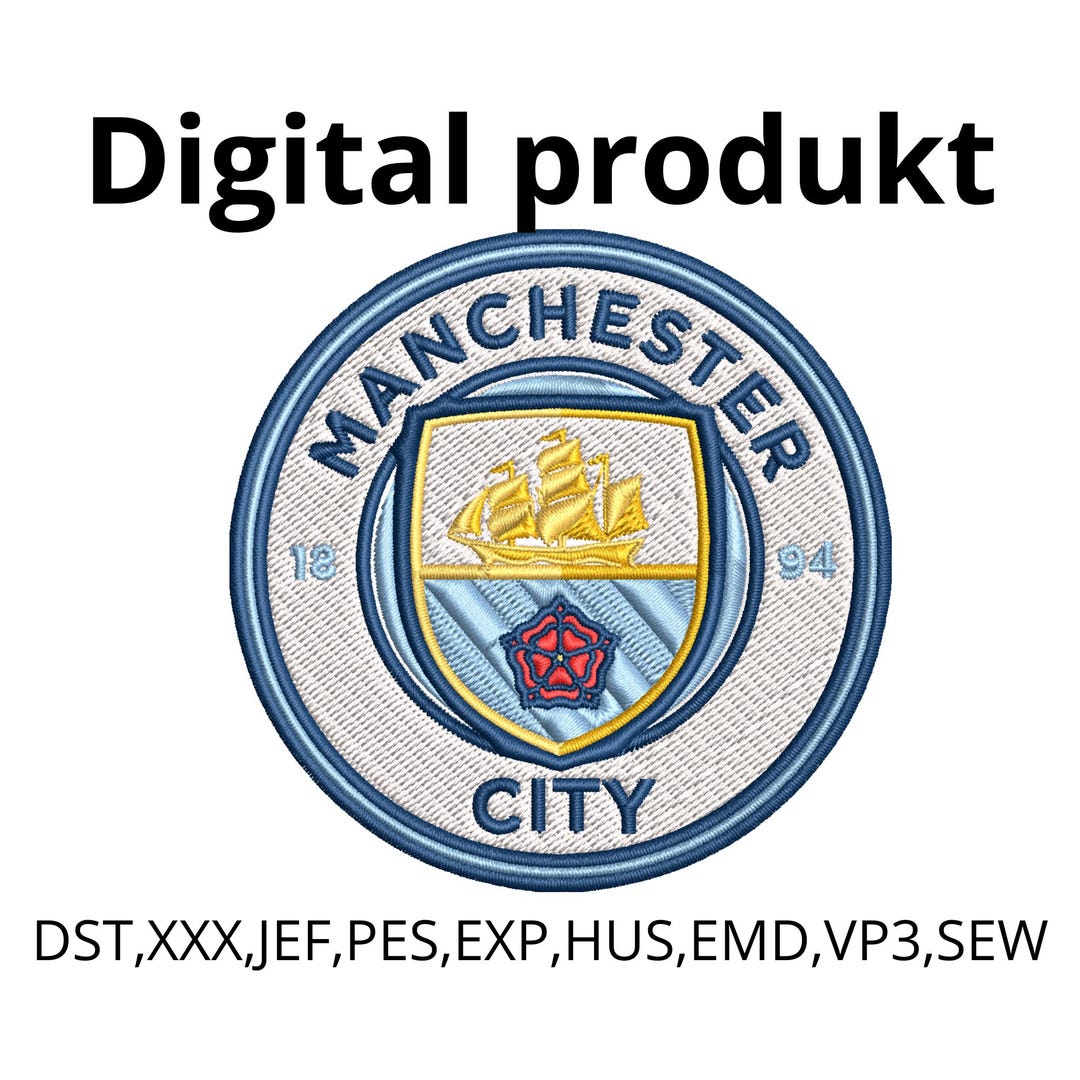 Manchester City Club Embroidery Logo - Etsy