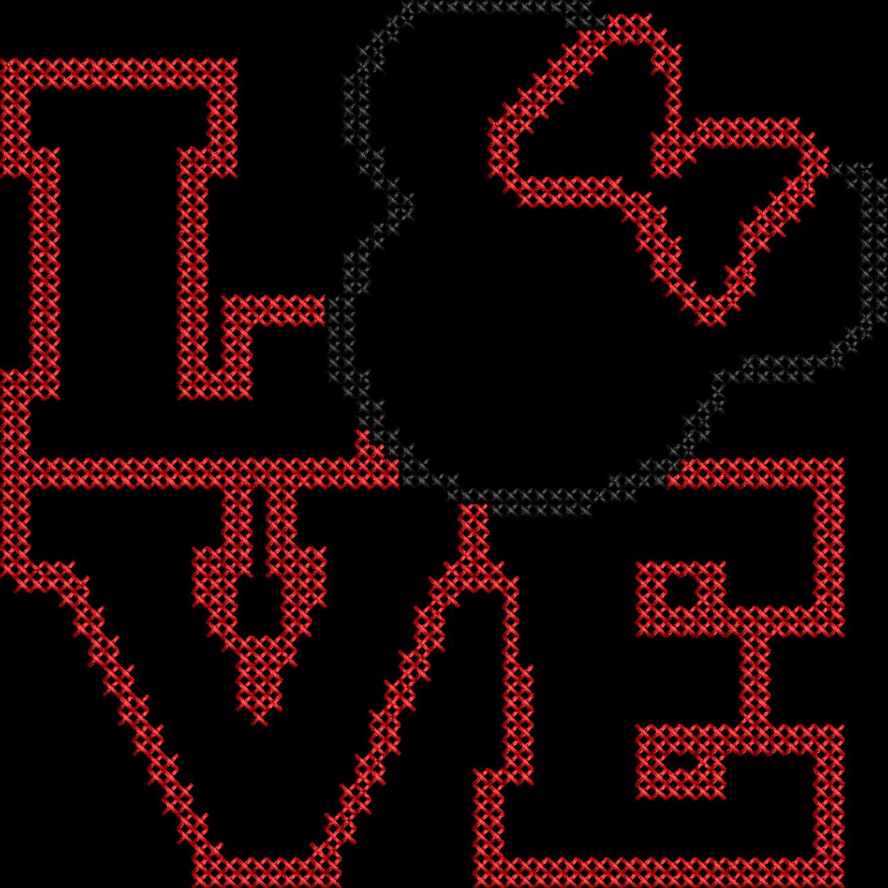 Love Embroidery Design-1 Sizes-love Word Embroidery Designs Machine ...