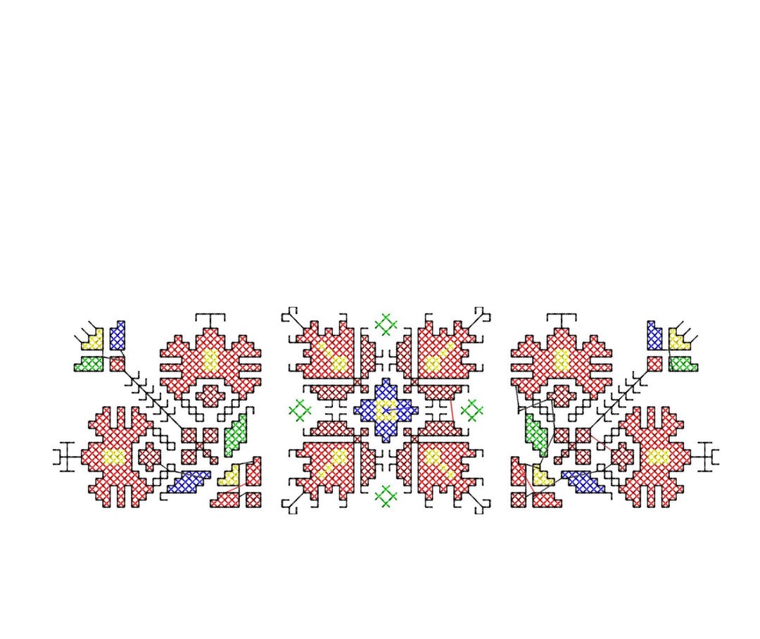 Bulgarian Folk Embroidery Machine Design: Kanatica Cross Stitch ...