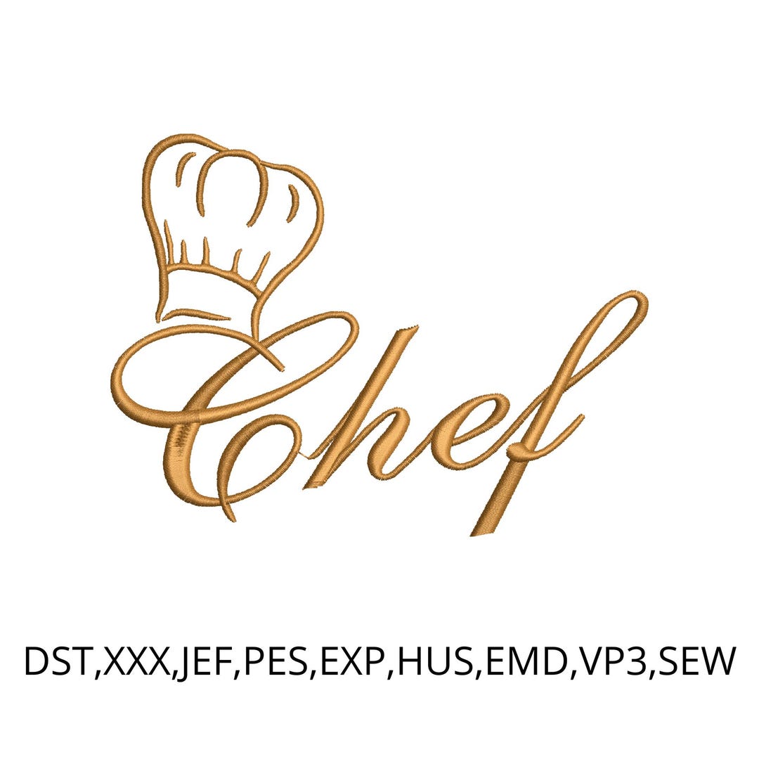 Chef Embroidery Design/ Kitchen Embroidery/ Machine Embroidery/ File ...