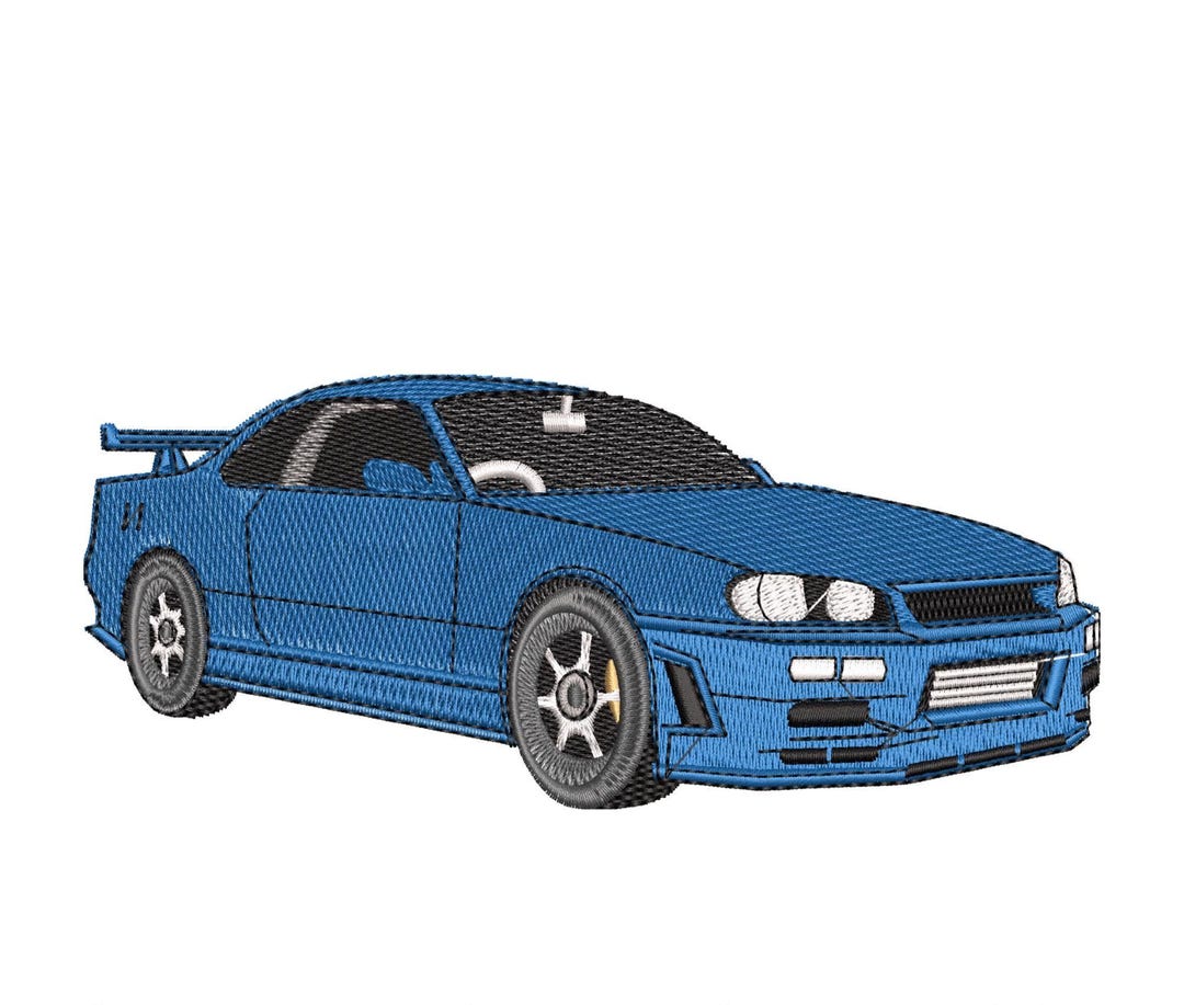 GTR Embroidery Design Sport Car Embroidery Design, Racing Car Machine ...