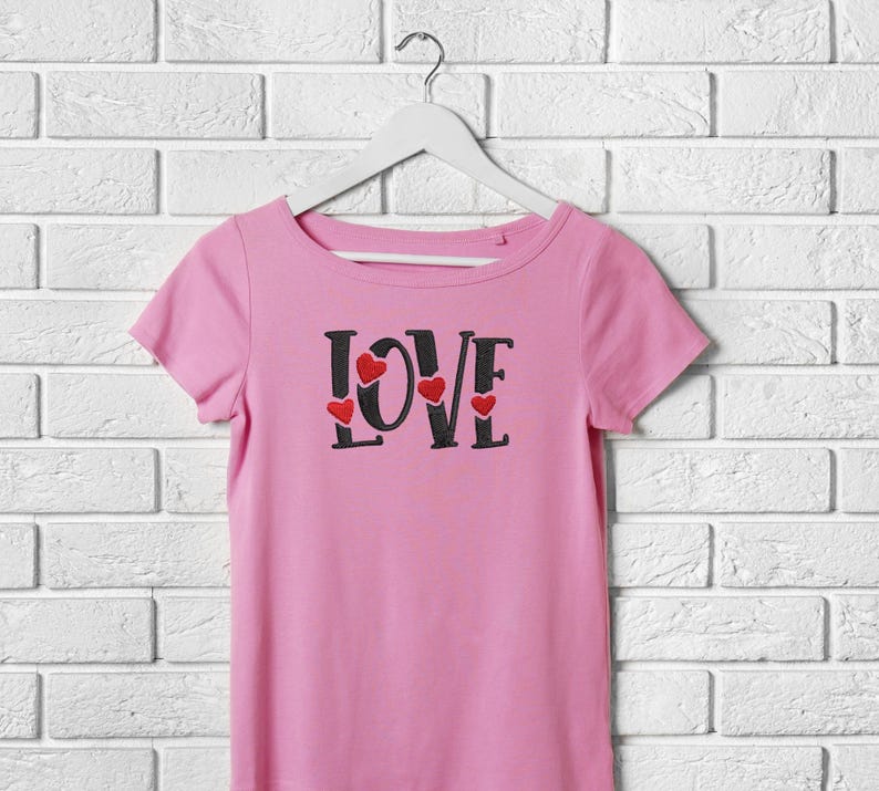 Love Embroidery Design Pattern Love Embroidery Design-3 Sizes- Love ...