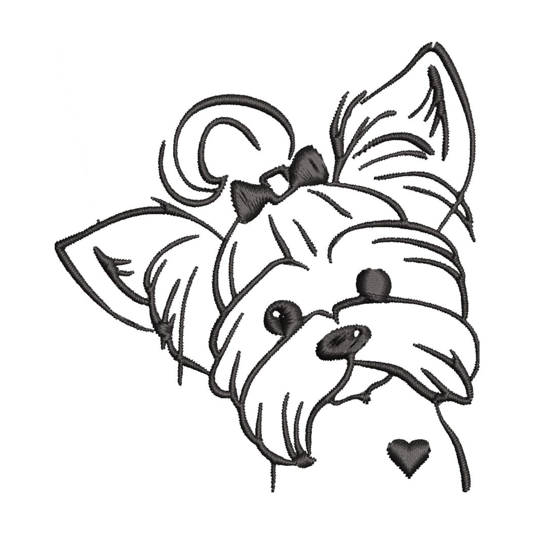 Love Yorkie Embroidery Designs Dog Love Machine Embroidery Design Love ...