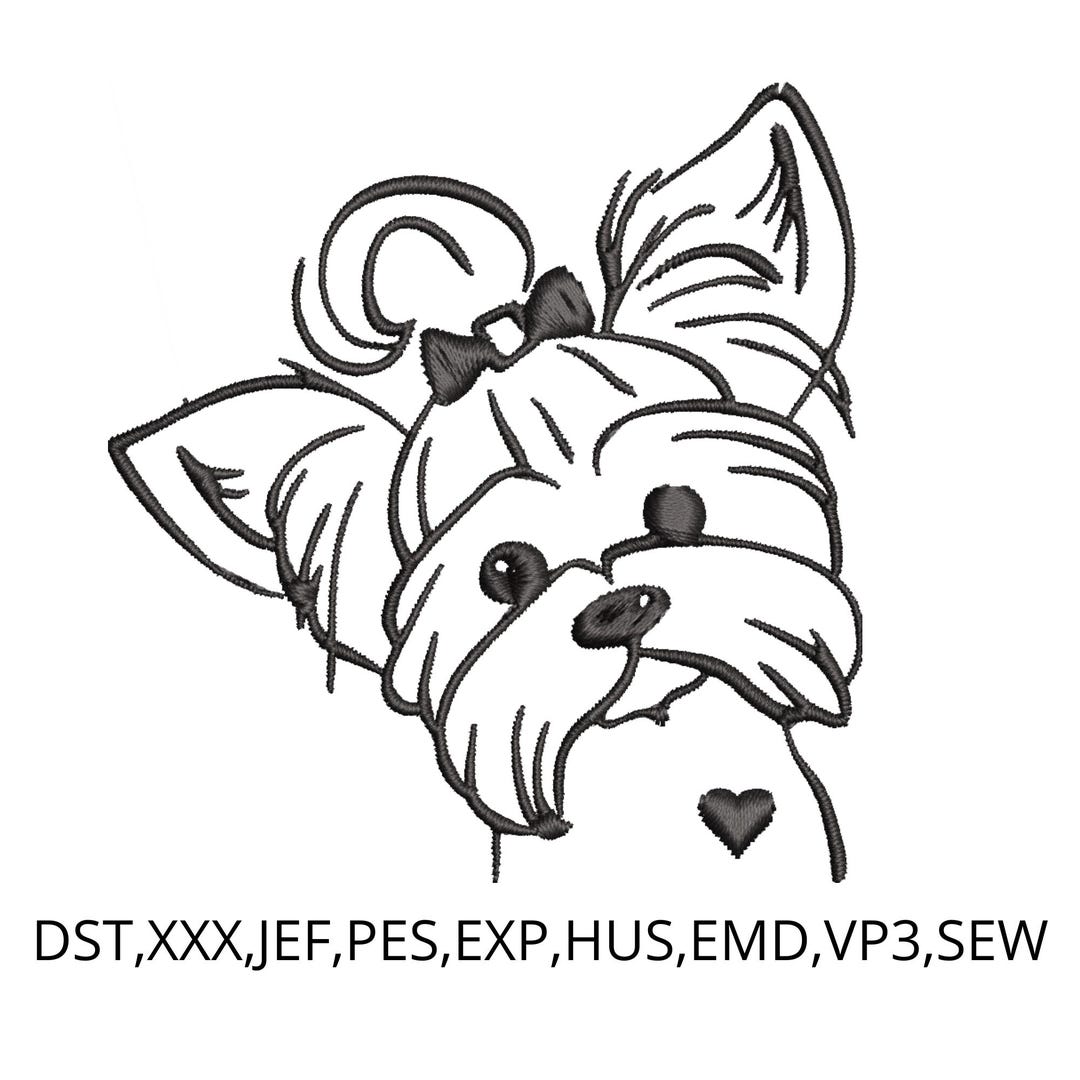 Love Yorkie Embroidery Designs Dog Love Machine Embroidery Design Love ...