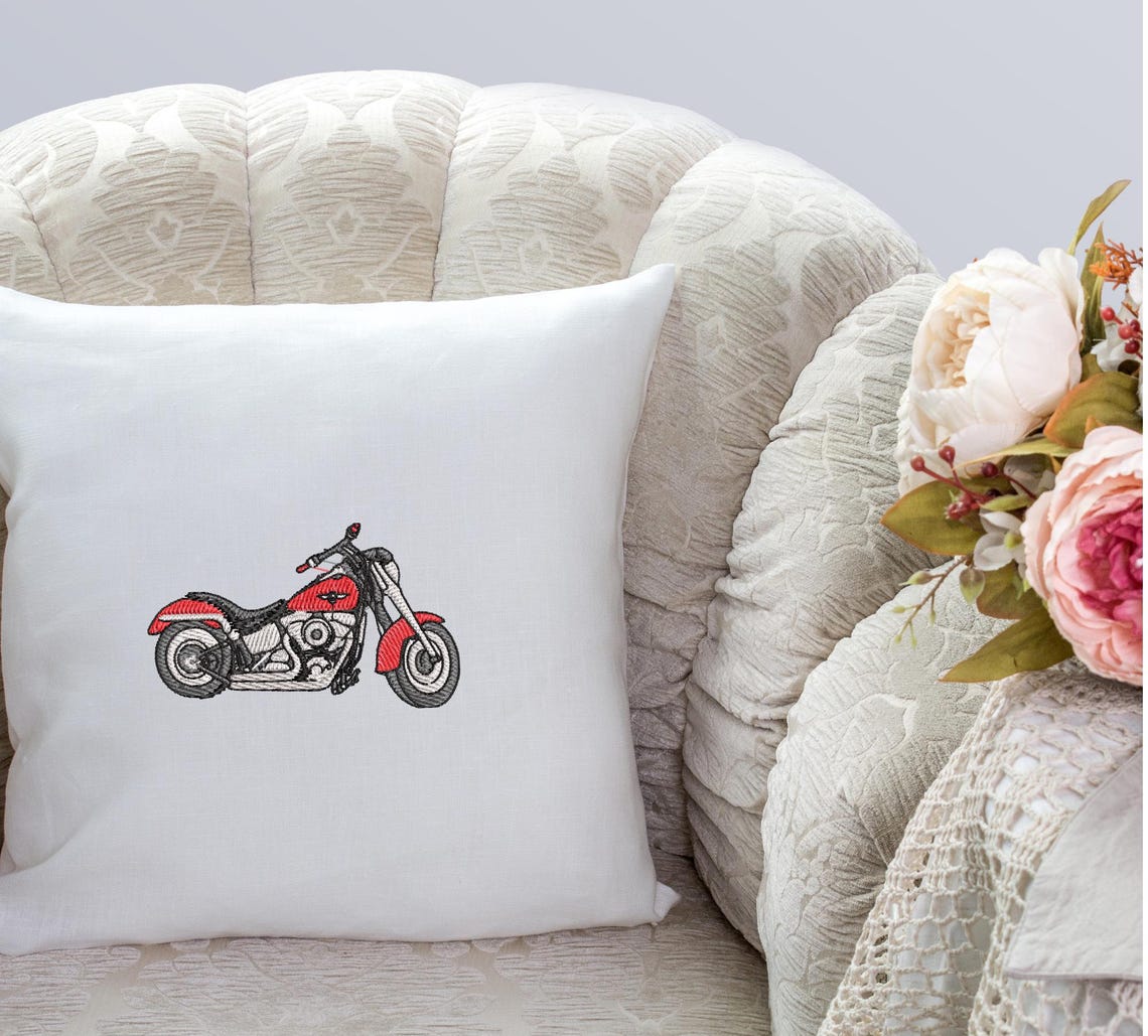 Motorcycle Embroidery Design for Embroidery Machine Instant Download ...