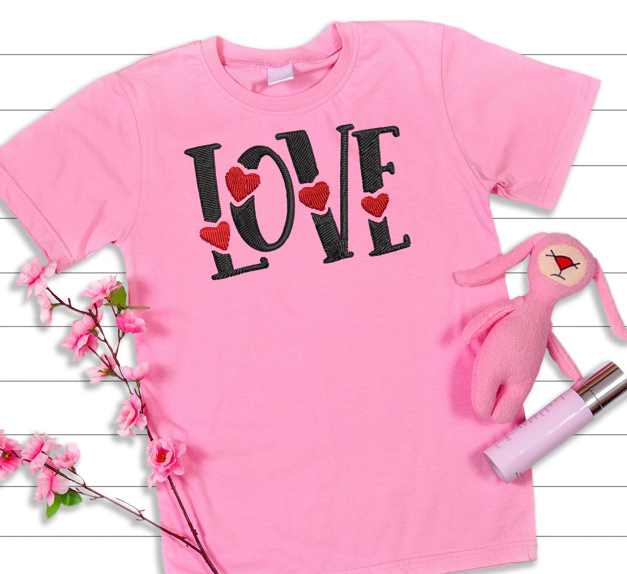 Love Embroidery Design Pattern Love Embroidery Design-3 Sizes- Love ...