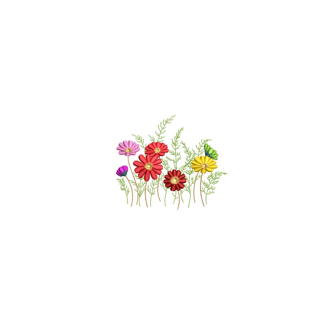 Flowers Ina Pot Flower Embroidery Design Floral Pot Pattern Instant ...