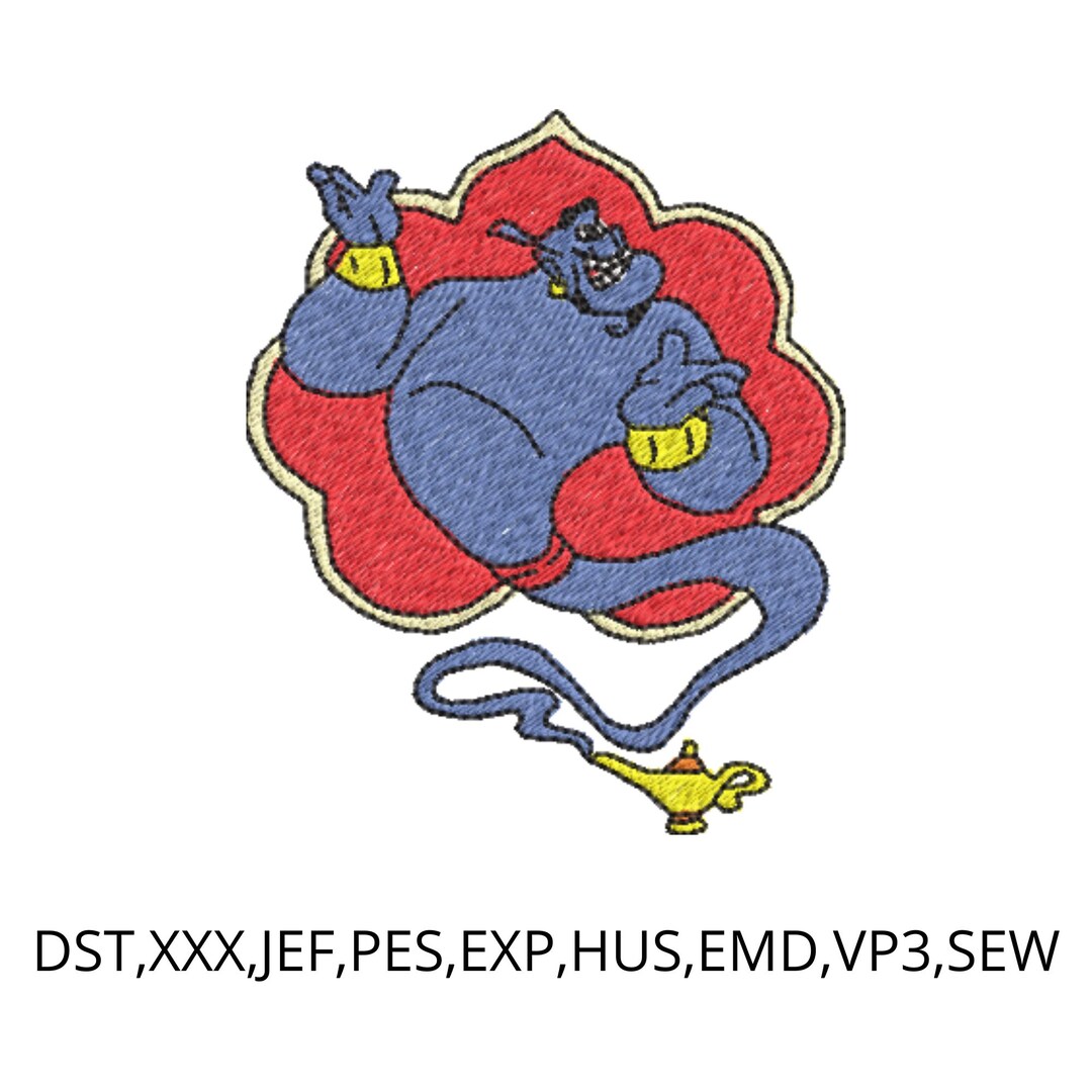 Aladdin's Genie Machine Embroidery Design/ Genie Machine Embroidery ...