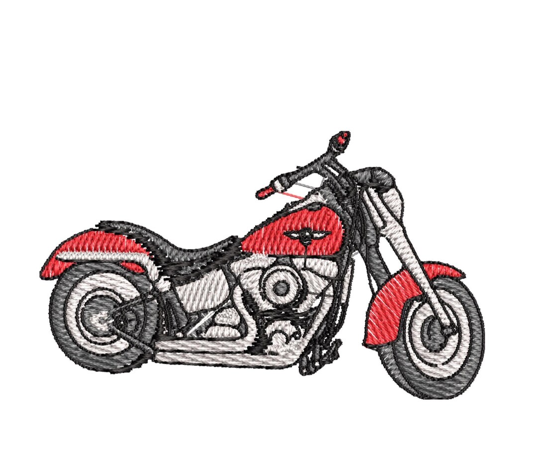 Motorcycle Embroidery Design for Embroidery Machine Instant Download ...