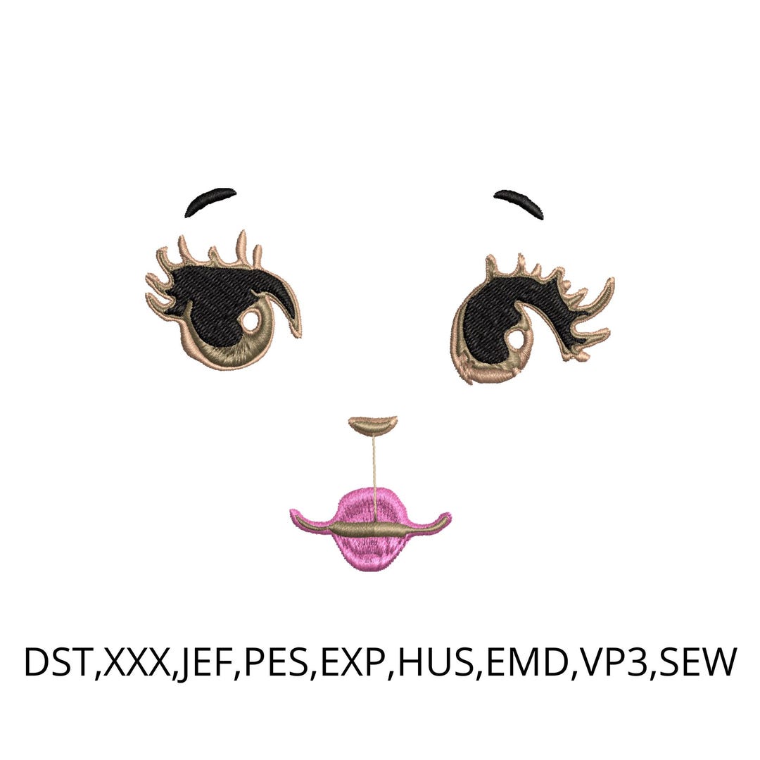 Embroidery Files Eyes Set 3 Googly Eyes, Eyelashes, Eyebrows, Pairs of ...