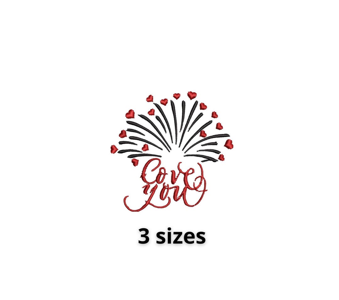 Love Embroidery Design Pattern for DIY Crafts Heart Stitch Motif ...