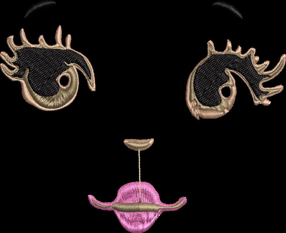 Embroidery Files Eyes Set 3 Googly Eyes, Eyelashes, Eyebrows, Pairs of ...