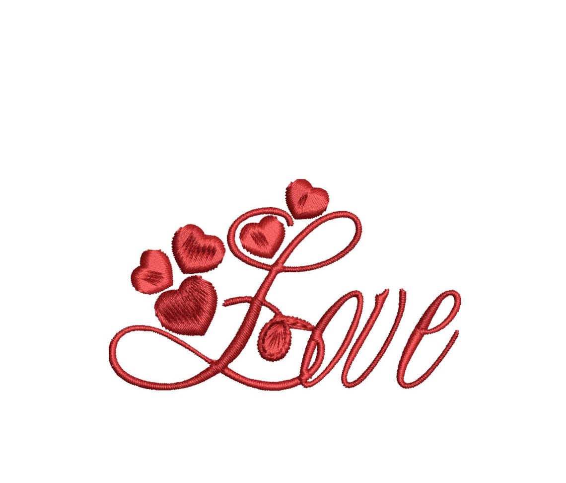Love Embroidery Design/ 3 Sizes/ Love Word Embroidery Designs Machine ...