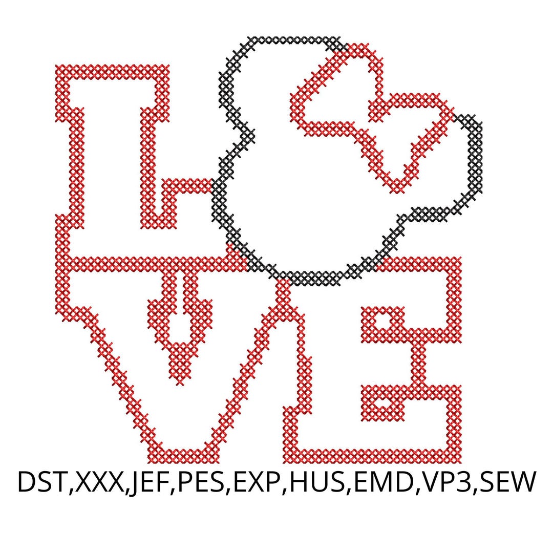 Love Embroidery Design-1 Sizes-love Word Embroidery Designs Machine ...