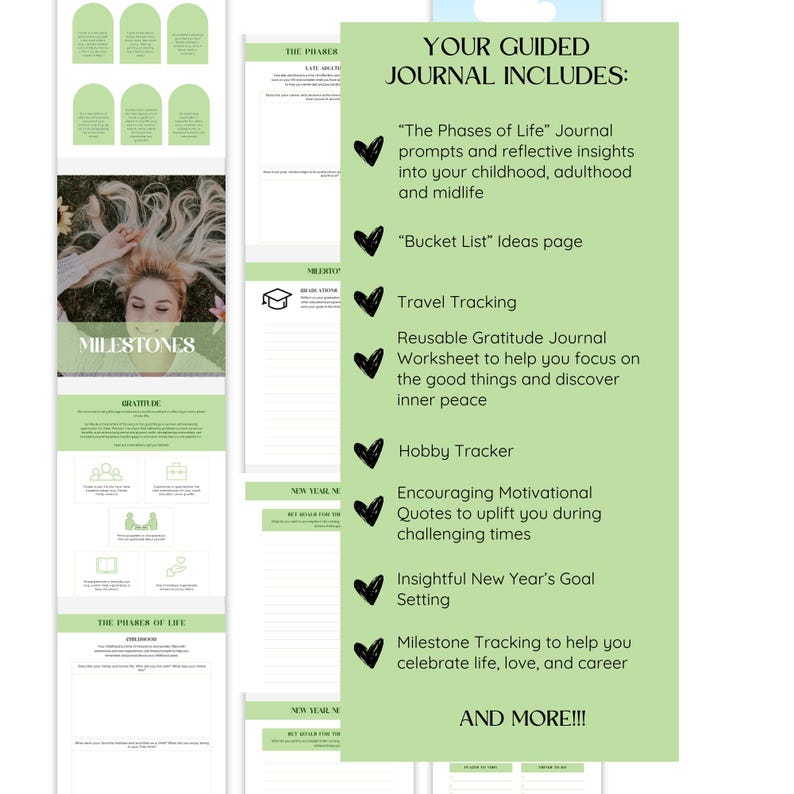 Journaling Guided Journal Prompt Guide Printable Gratitude Journal Life ...