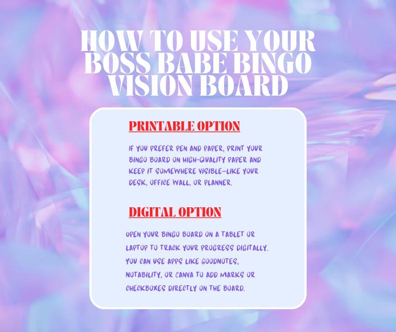 2025 Boss Babe Bingo Vision Board Editable Canva Template Goal-setting ...