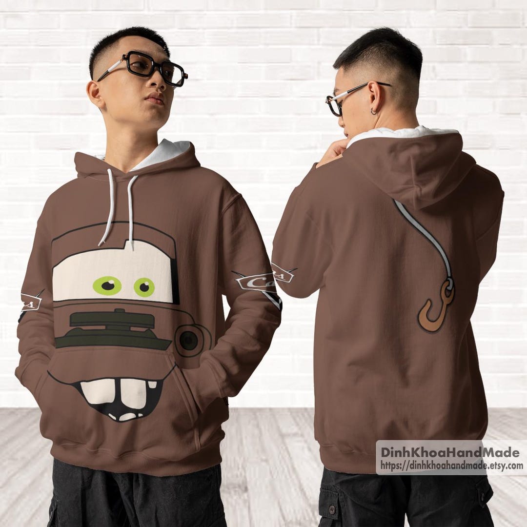 Personalized Disney Cars Mater Cosplay Hoodie Tow Truck Halloween ...