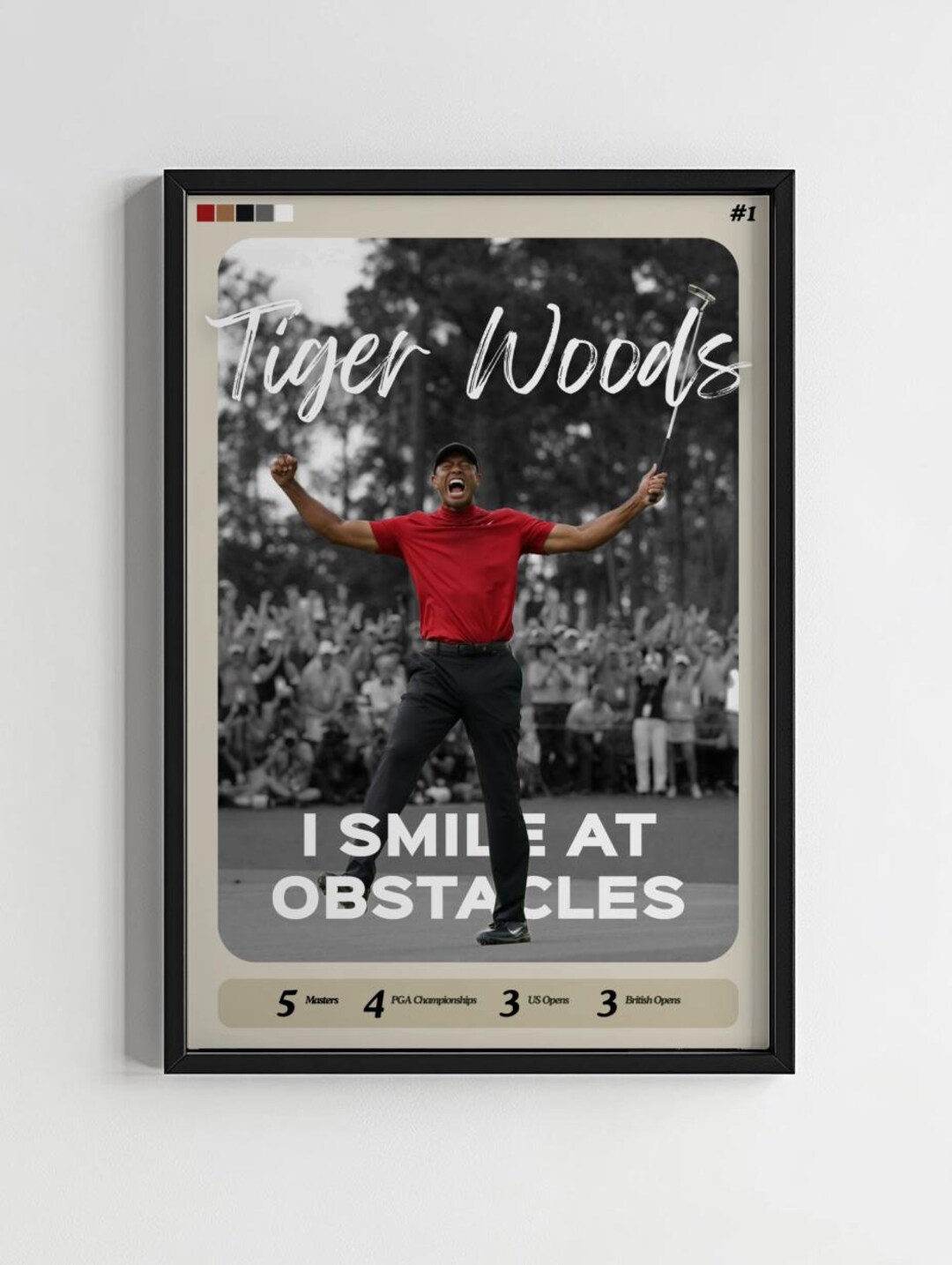 Tiger Woods Poster Golf Poster Golf Wall Art Sports Gift Sports Wall ...