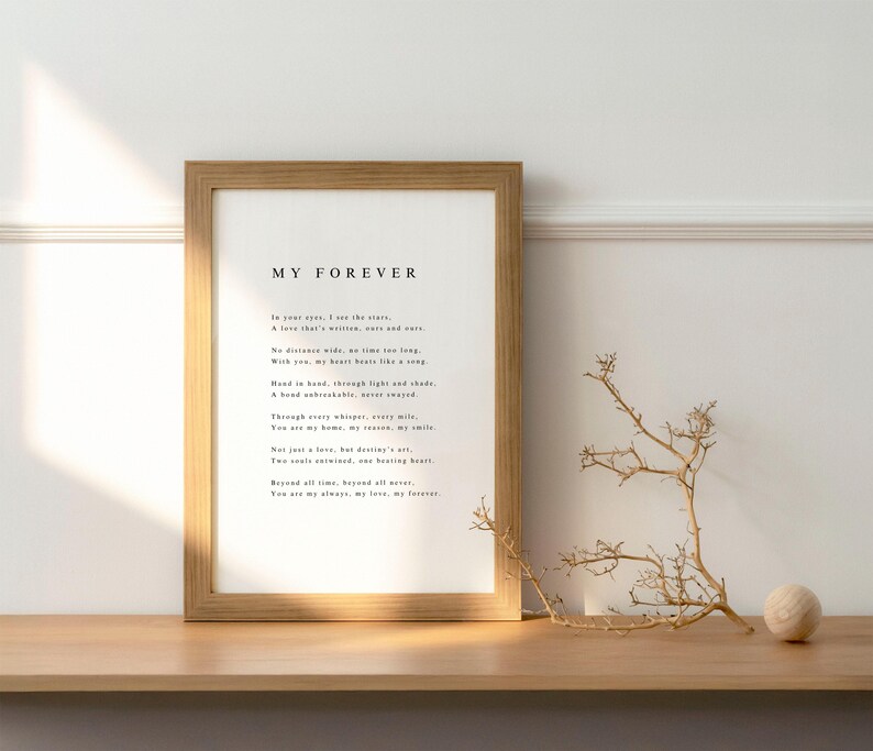 Printable Love Poem for Couples | Romantic Anniversary Gift | Digital ...