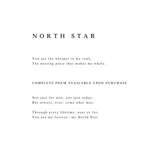 North Star Love Poem Printable | 8 X 10 Wall Art | Romantic Wall Art ...