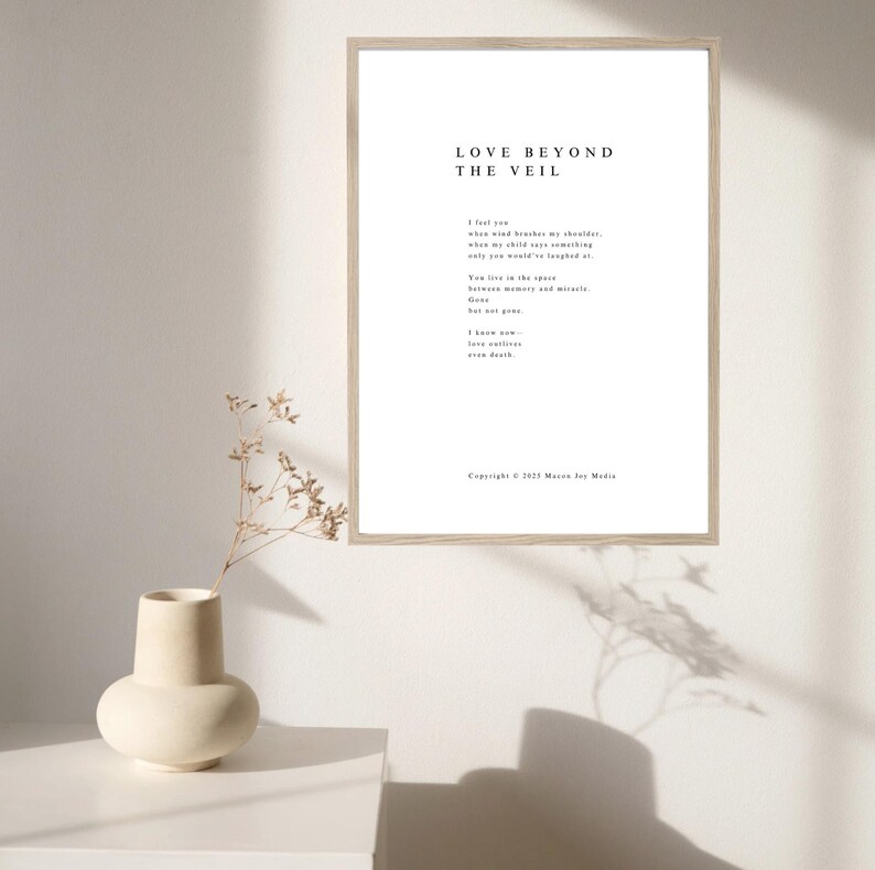 Love Beyond Grief Poem | Soulful Printable Poetry to Heal | Comfort and ...