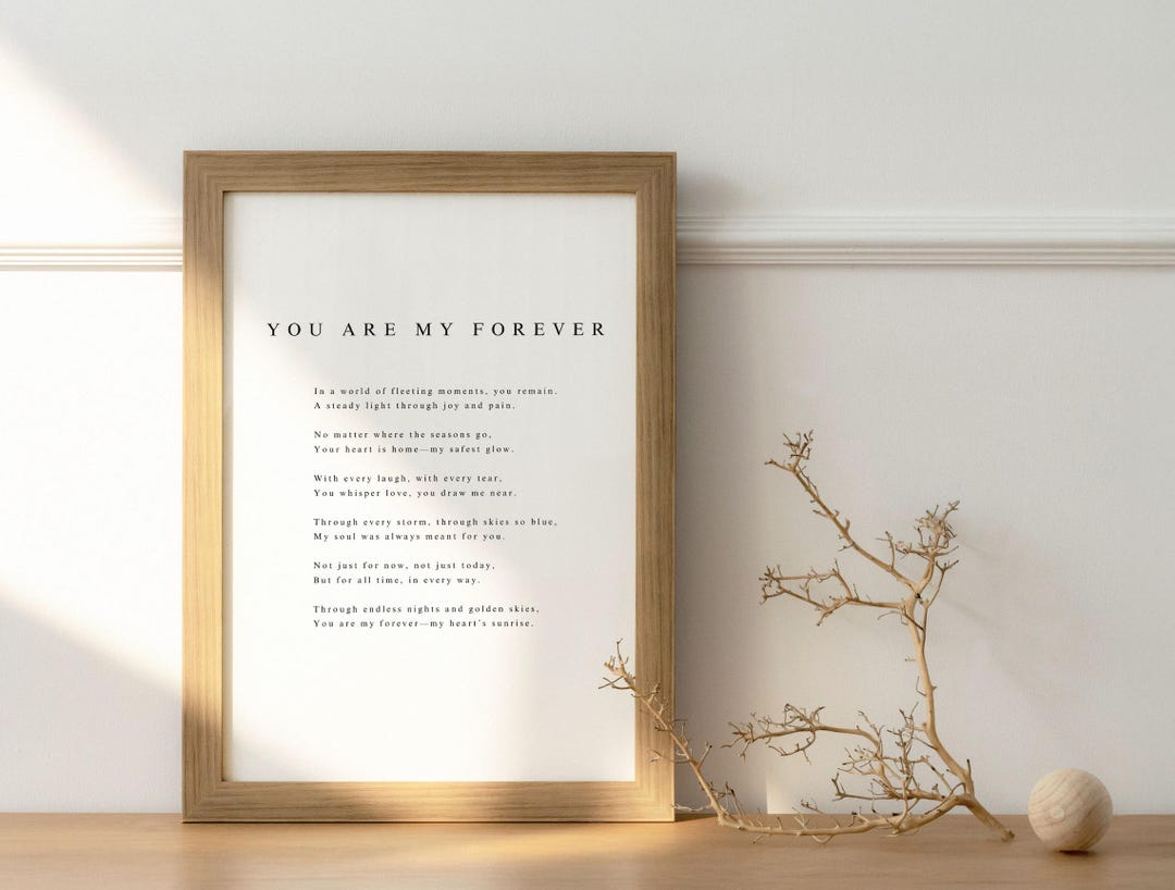 Wedding Vow Printable Poem | 8 X 10 Wall Art | Romantic Love Birthday ...